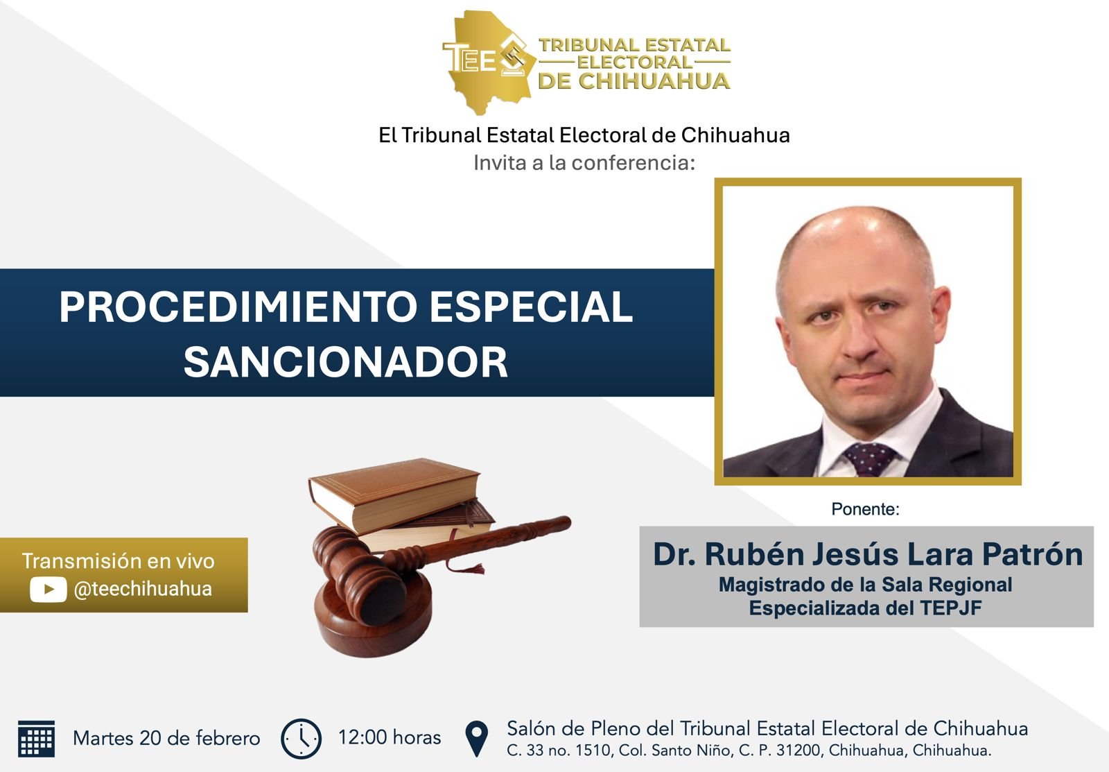 Impartirá Magistrado Rubén Lara conferencia sobre el Procedimiento ...